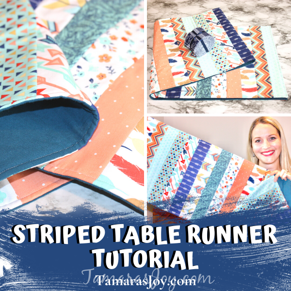 How to Sew an Easy Striped Table Runner ⋆ Tamaras Joy